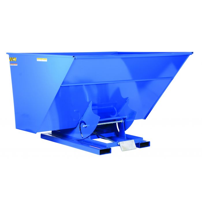 Self-Dumping Steel Hoppers with Bumper Release by Vestil Mfg. Co.