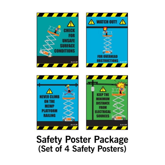 SAFE-Lift 2 MEWP Safety Poster Package 4 Poster Set ...