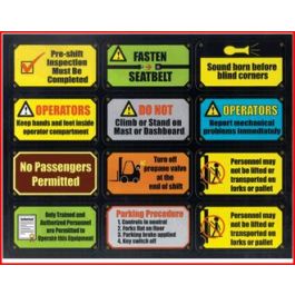 Lift Truck Safety Stickers - ForkliftAccessories.com by
